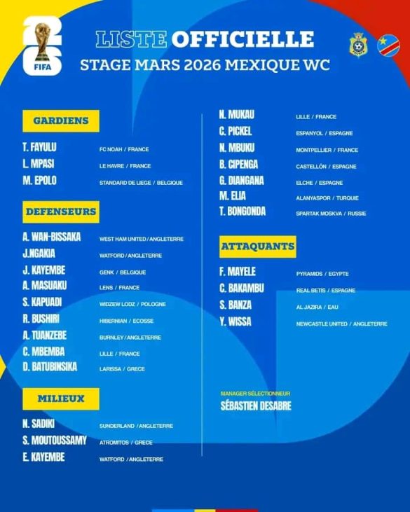 Coupe du Monde 2026 : Sébastien Desabre dévoile la liste des 26 ...